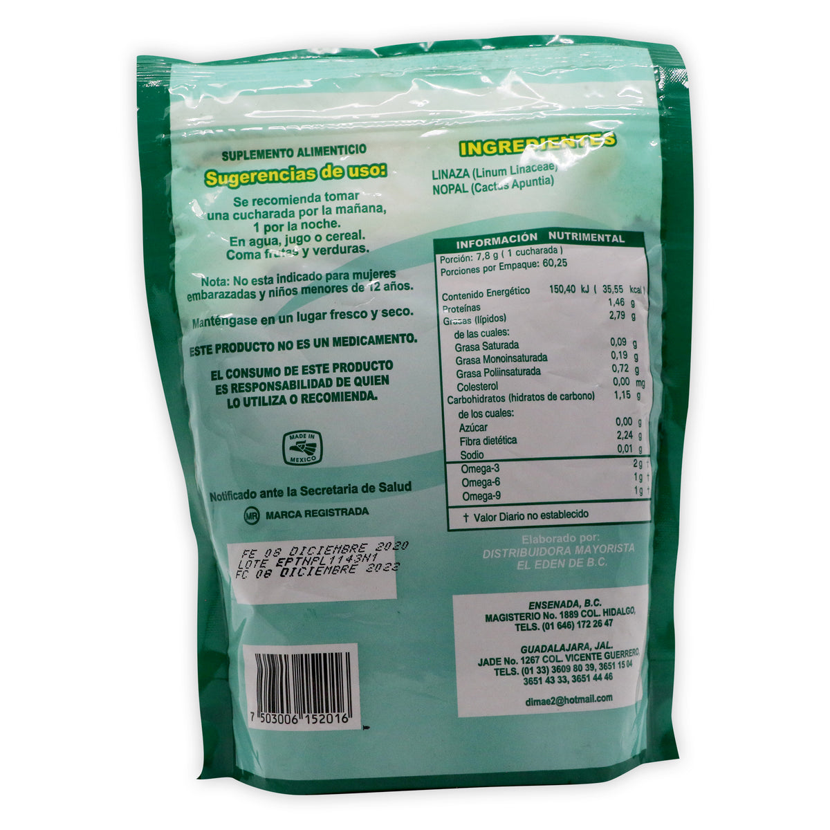 Nopalinaza Fibra 500 gm – SaviaBalance